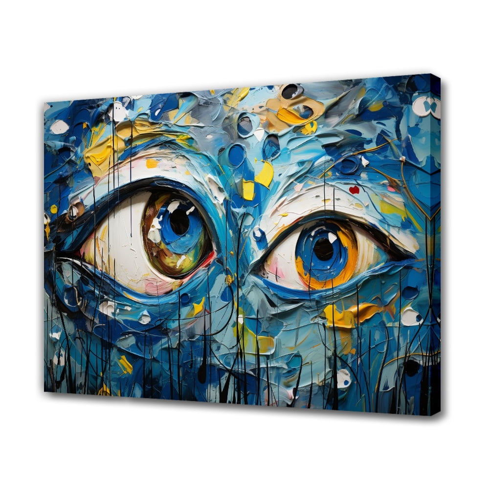 Abstract Modern Colorful Digital Art Human Eye Portrait Canvas Poster ...