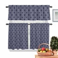 Abstract Modern Kitchen Curtains Valances 3 Piece Set, Art Geometric ...