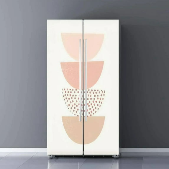 Abstract Modern Line Art Refrigerator Stick Mid Century Boho Style ...