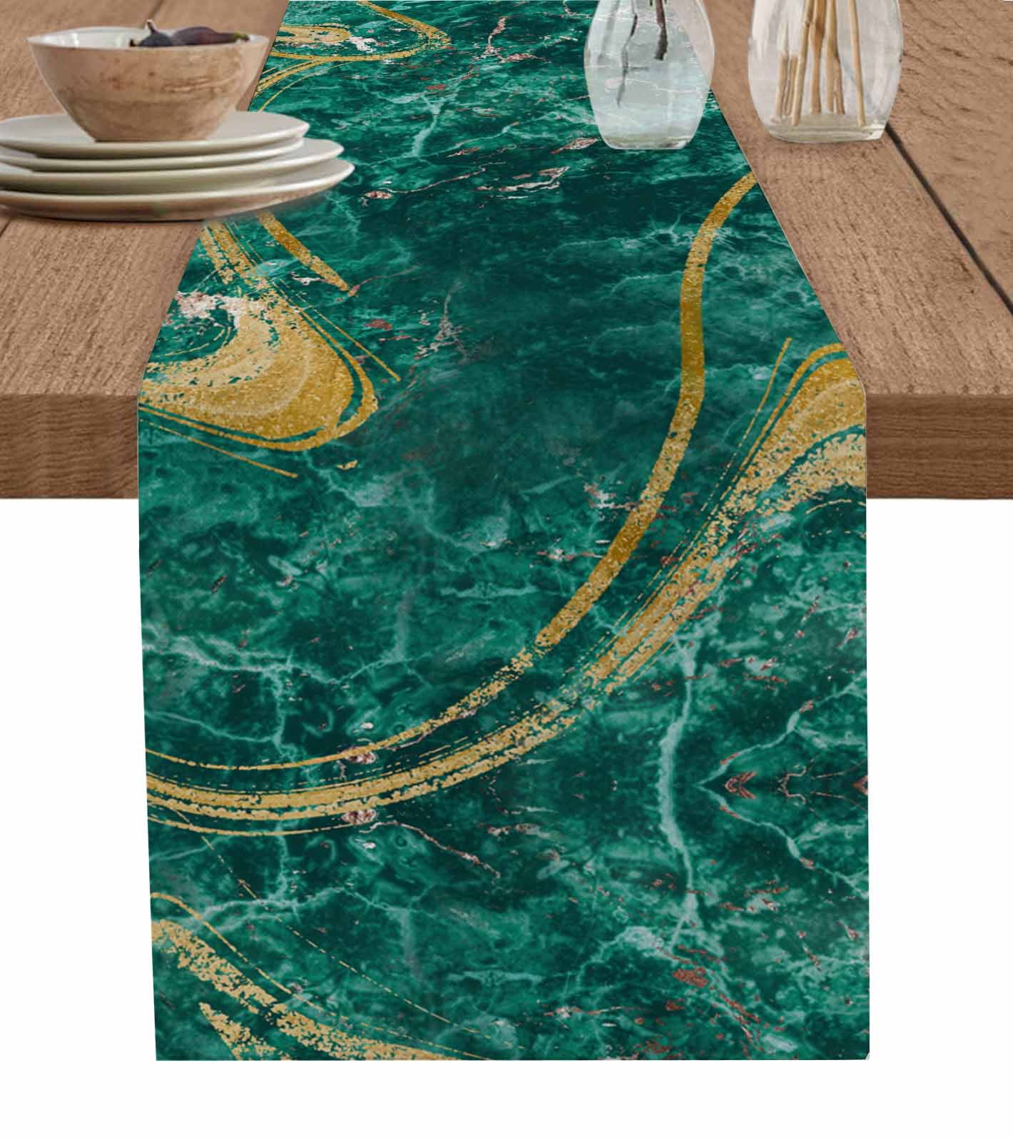 Abstract Modern Marble Pattern Table Runner ration Home r Dinner Table ...