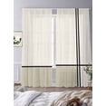Abstract Modern Minimalist Art Sheer Curtains 2 Panels Set Lines Color ...