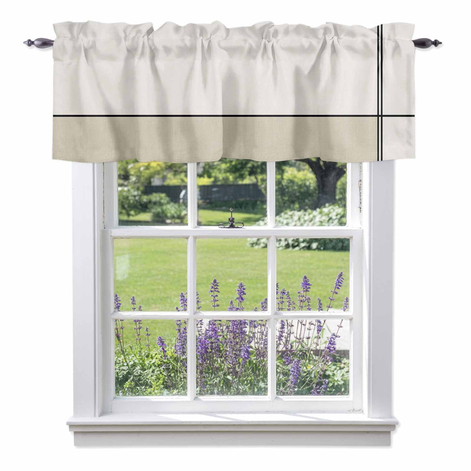 Abstract Modern Minimalist Art Valances for Windows,Rod Pocket Valance ...
