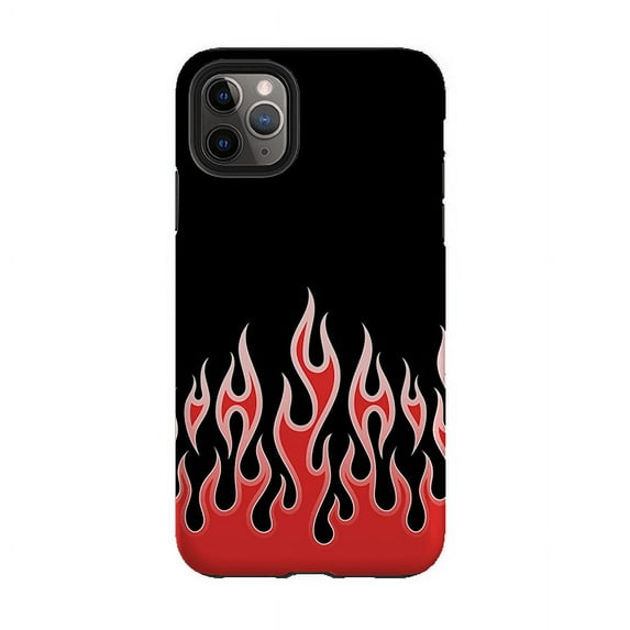 Abstract Modern Red Flames Artistic Style iPhone Case 17 16 15 14 13 12 ...