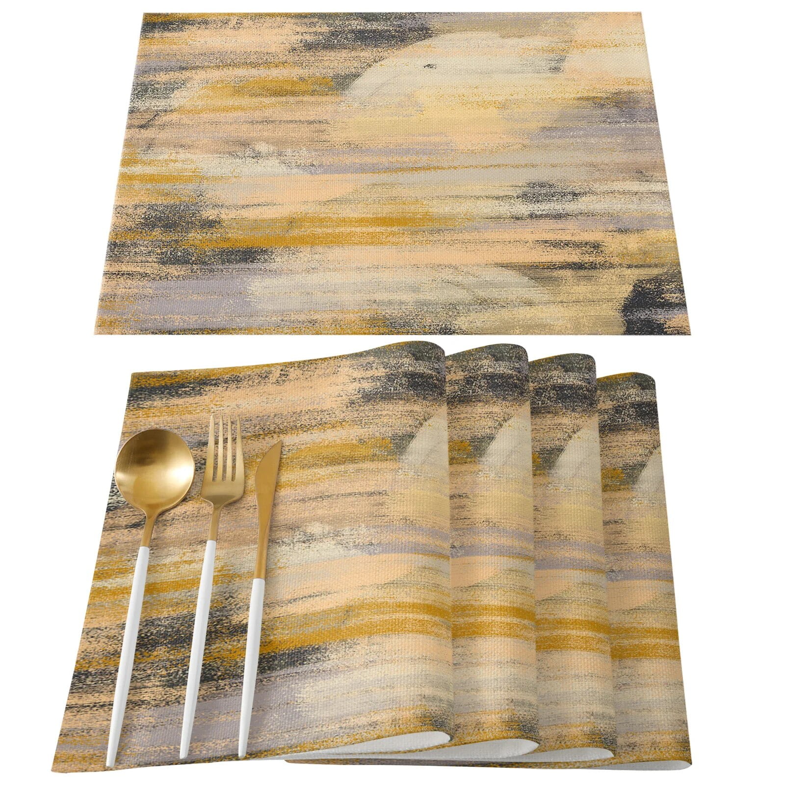 Abstract Modern Retro Texture Table Mat Wedding Holiday Party Dining ...