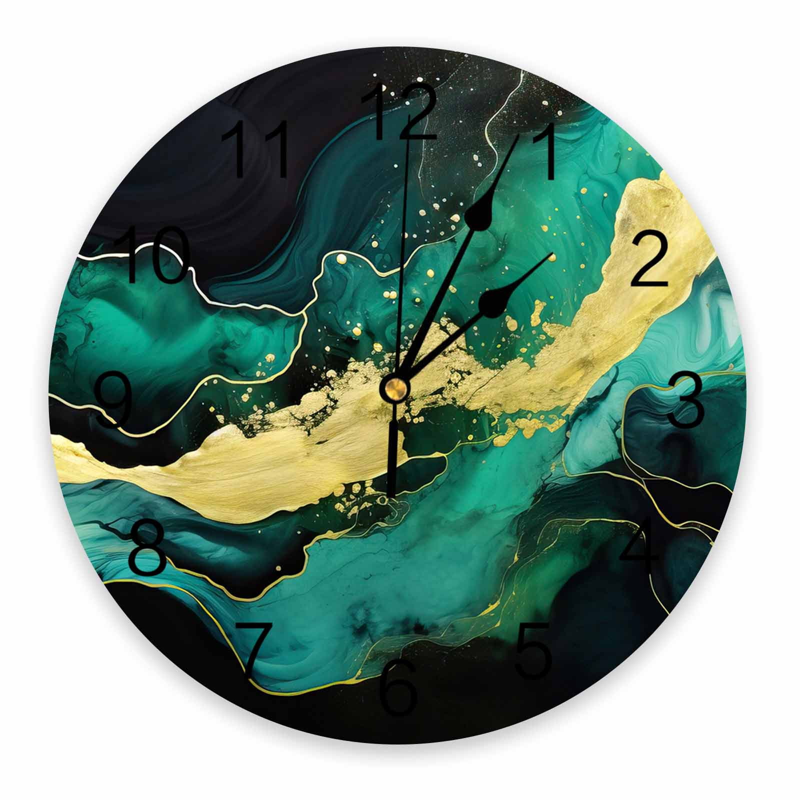 Abstract Modernism Printed Wall Clock Modern Silent Clock Living Room ...