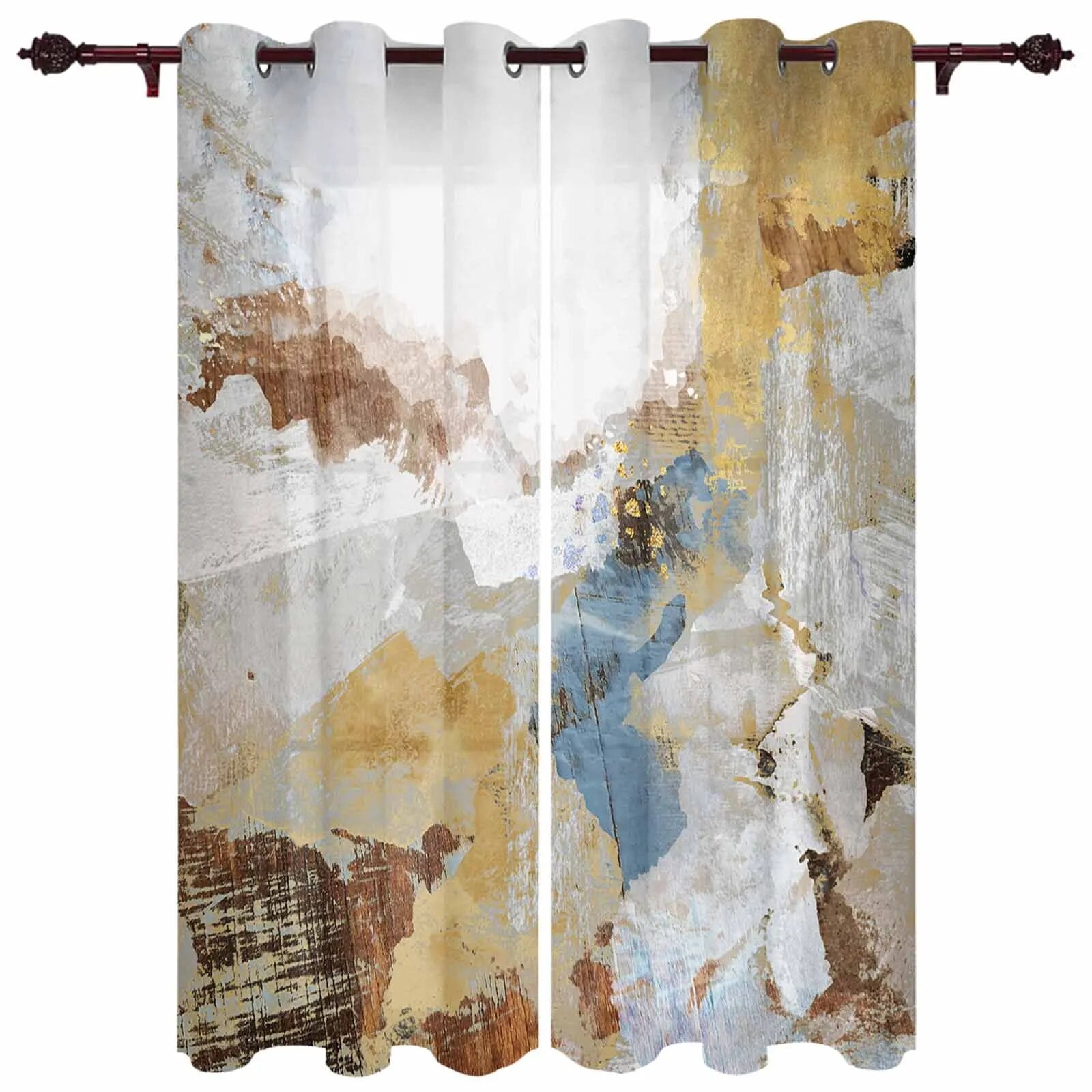 Abstract Modernist Oil Painting Living Room Curtains Modern Home Decor ...