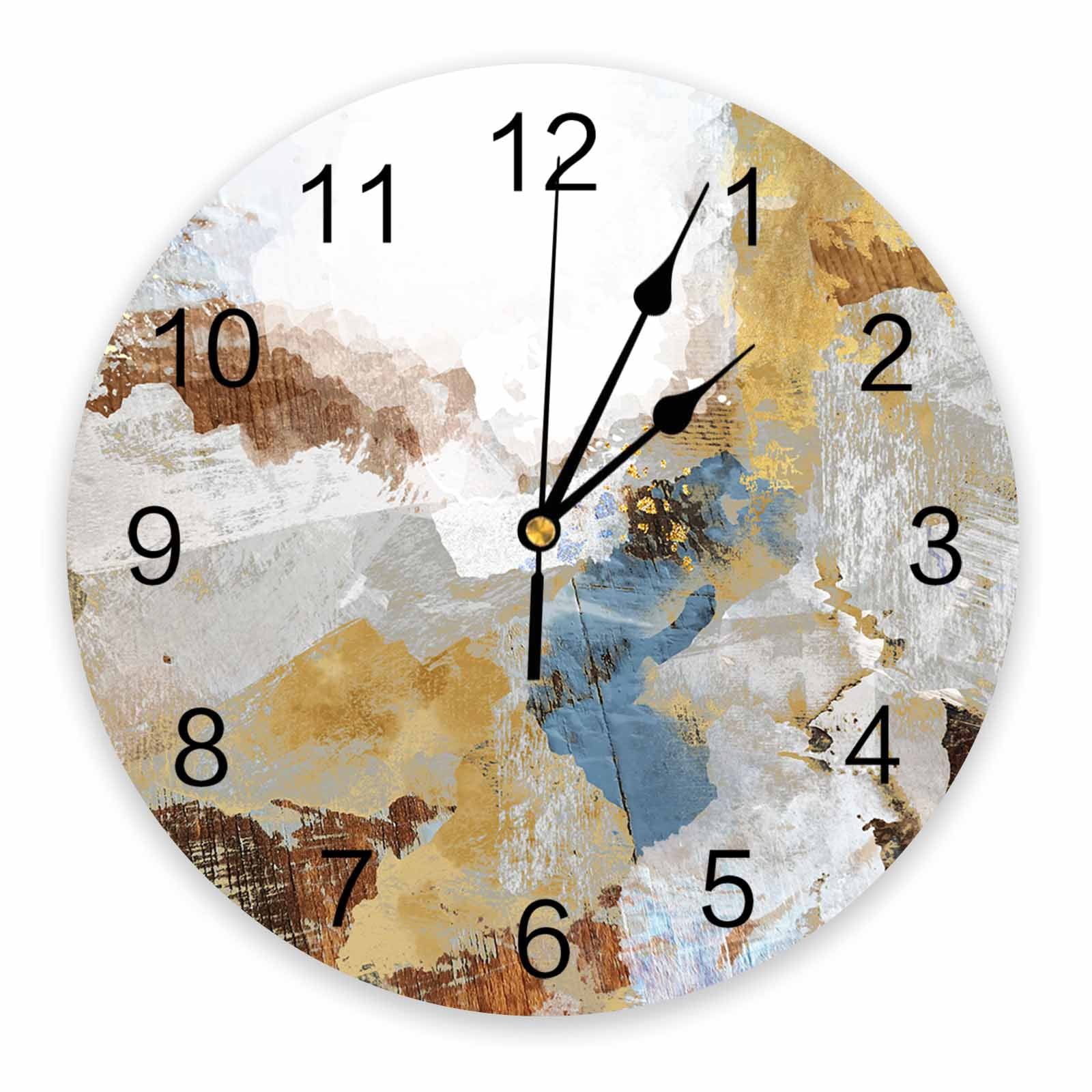 Abstract Modernist Oil Painting Printed Wall Clock Modern Silent Clock ...