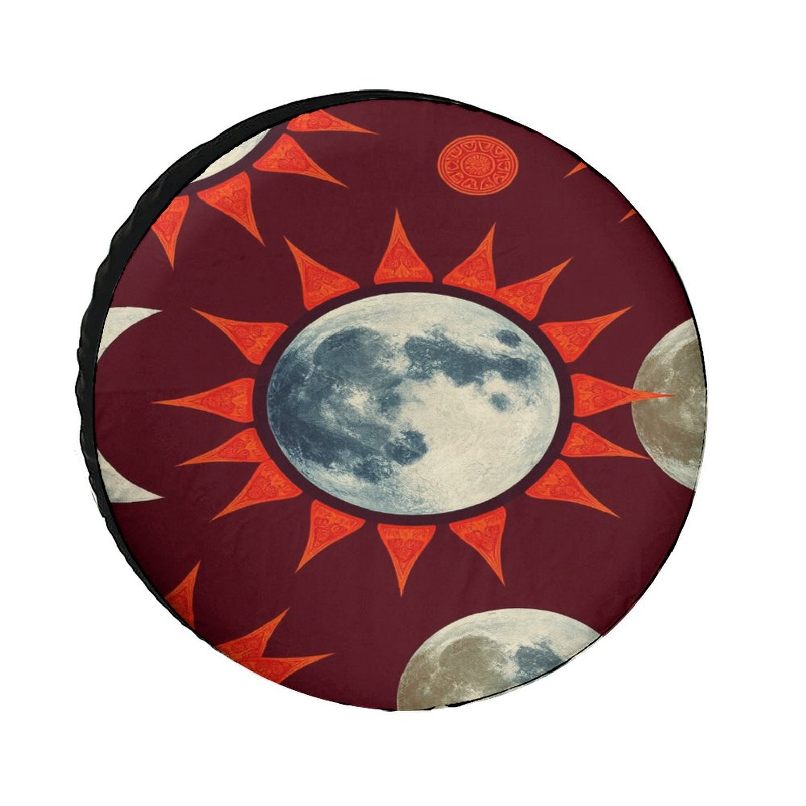 Abstract Moon And Sun Design Spare Tire Cover Weatherproof Wheel Camper ...