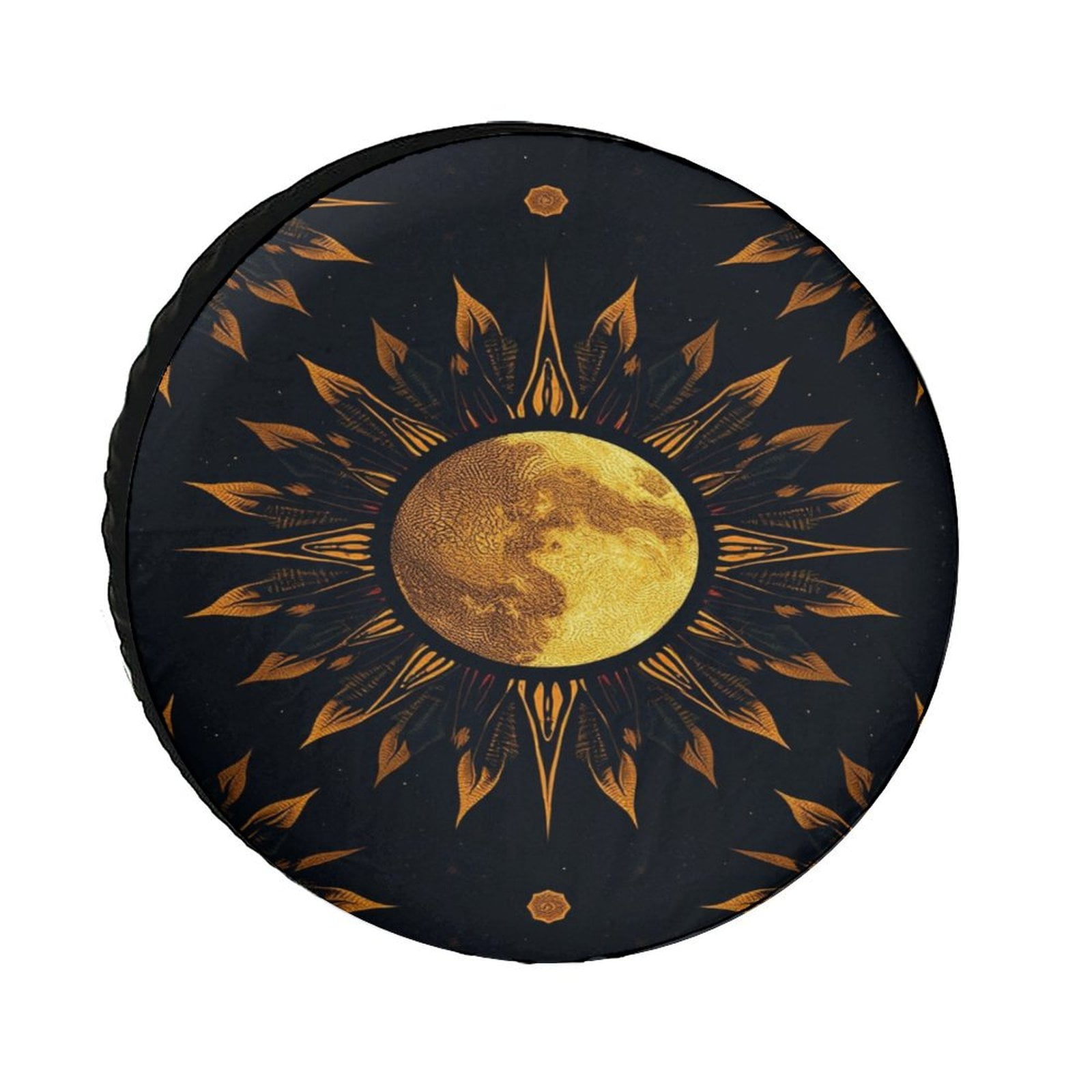 Abstract Moon And Sun Design Spare Tire Cover Weatherproof Wheel Camper ...