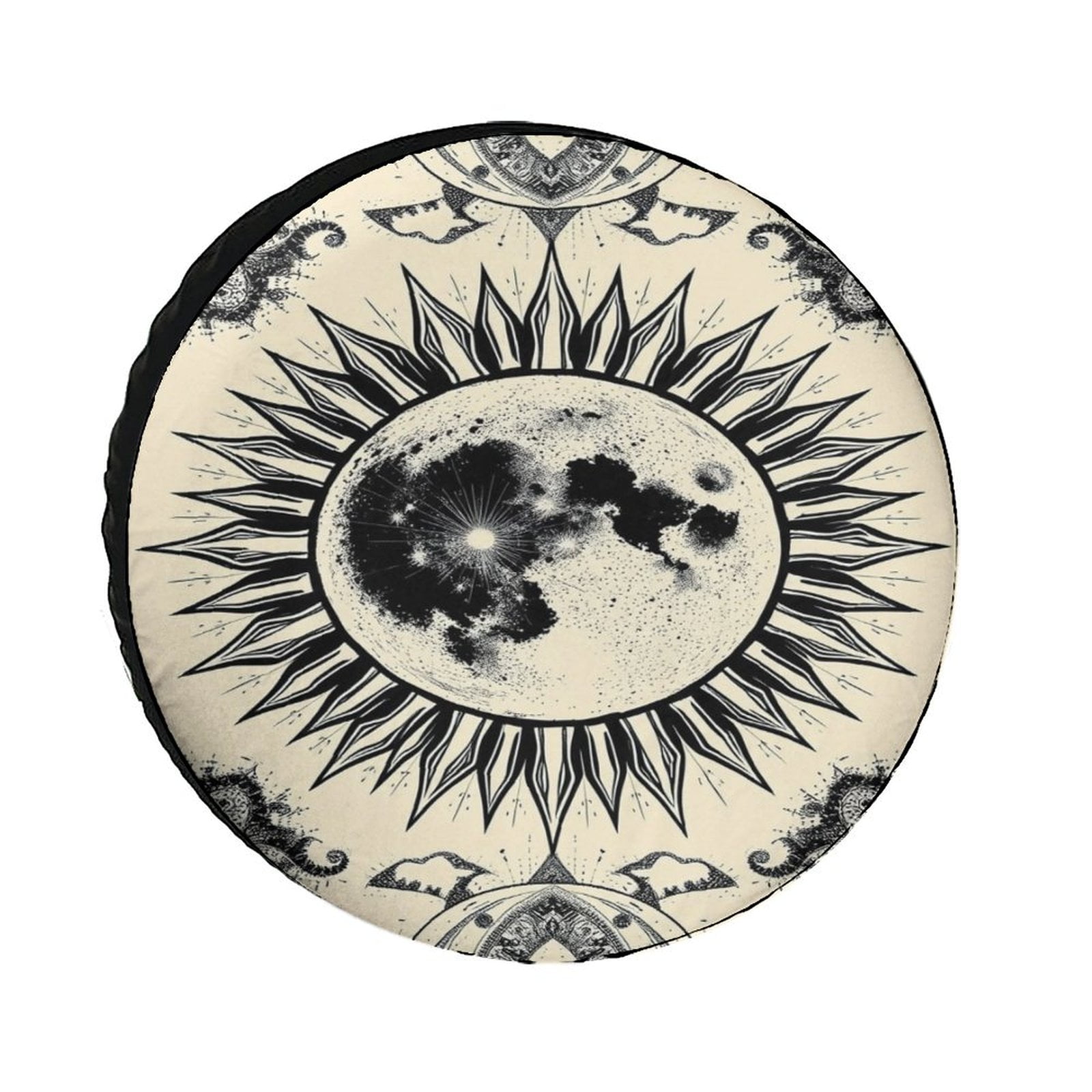 Abstract Moon And Sun Design Spare Tire Cover Weatherproof Wheel Camper ...