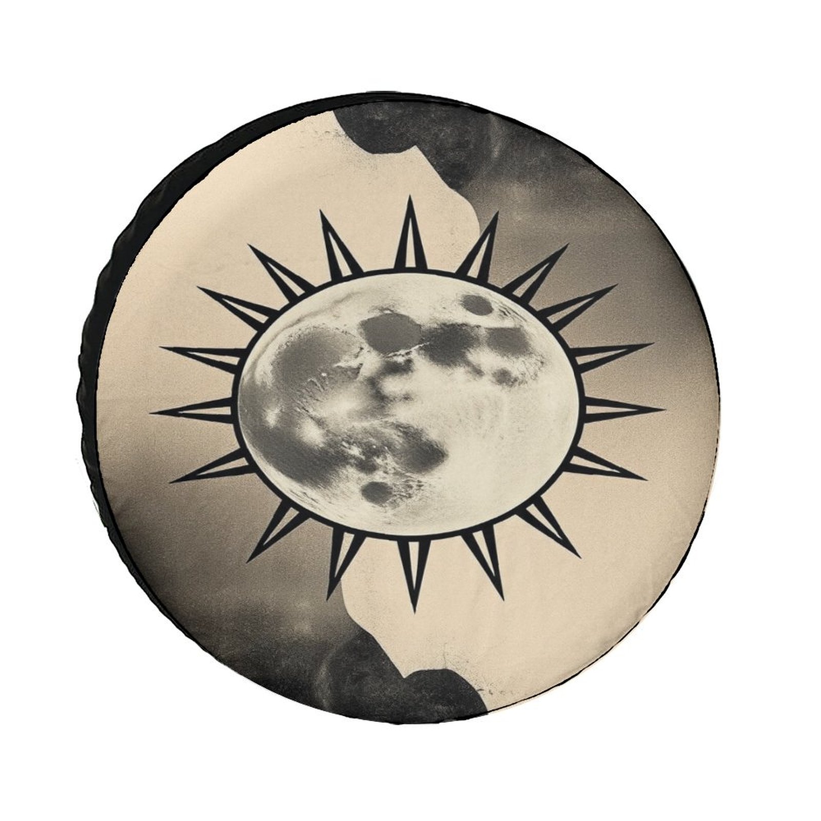 Abstract Moon And Sun Design Spare Tire Cover Weatherproof Wheel Camper ...