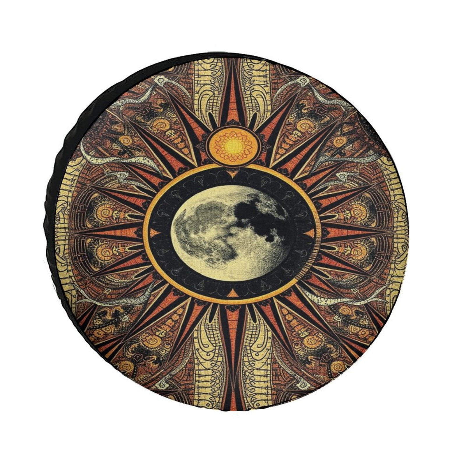 Abstract Moon And Sun Design Spare Tire Cover Weatherproof Wheel Camper ...