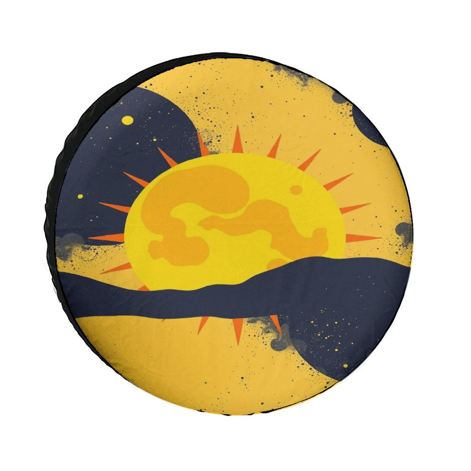 Abstract Moon And Sun Design Spare Tire Cover Weatherproof Wheel Camper ...
