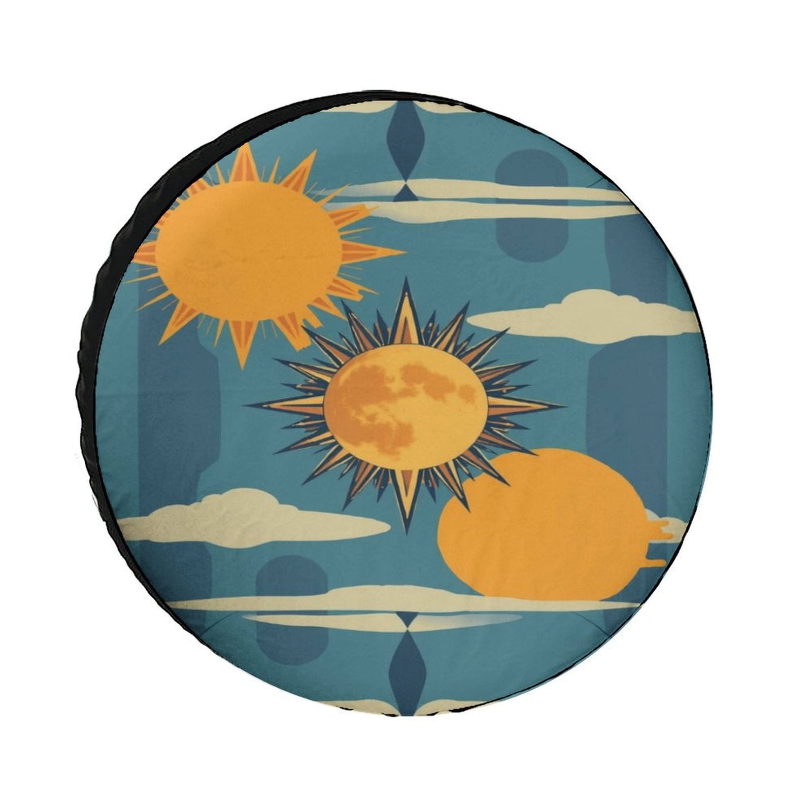 Abstract Moon And Sun Design Spare Tire Cover Weatherproof Wheel Camper ...