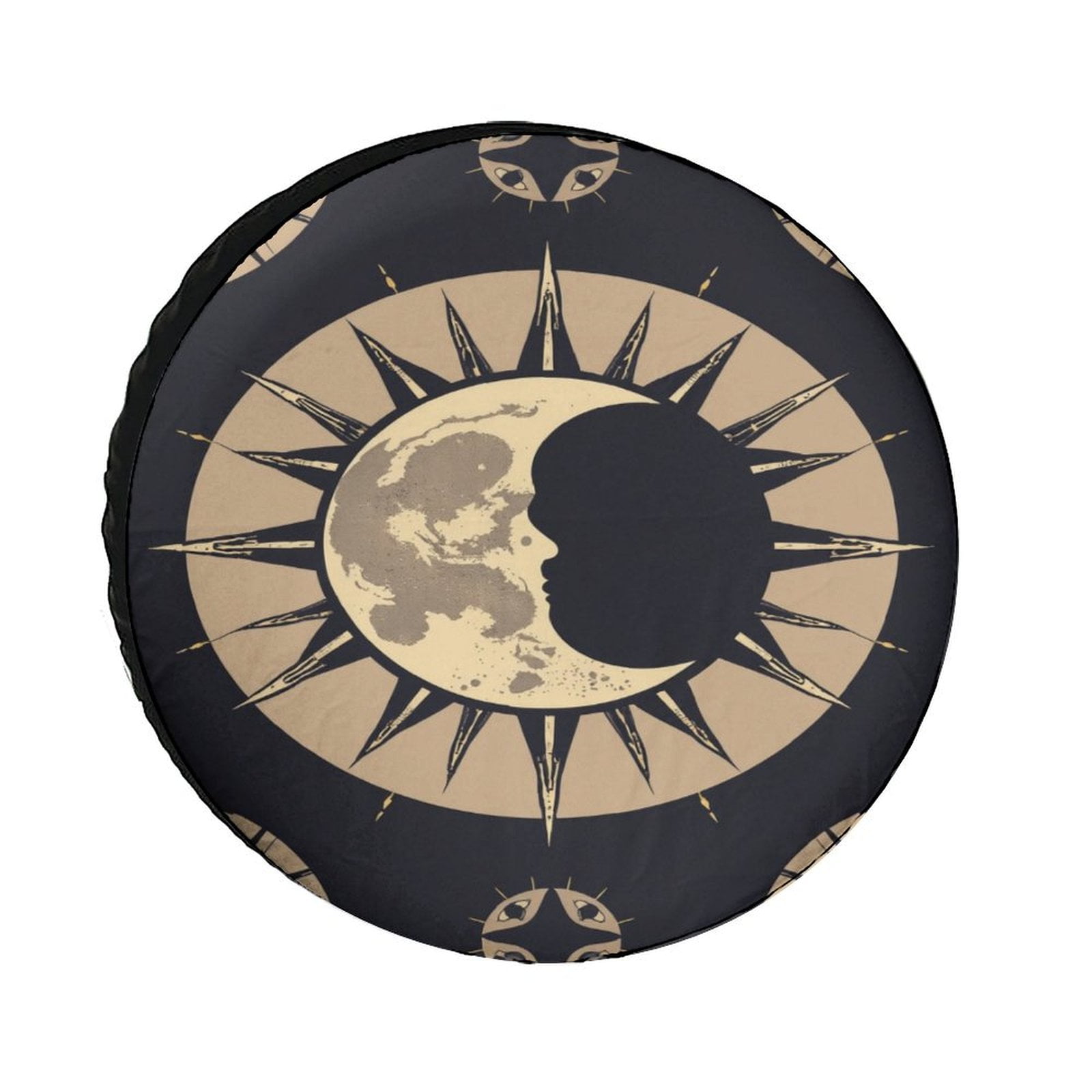 Abstract Moon And Sun Design Spare Tire Cover Weatherproof Wheel Camper ...