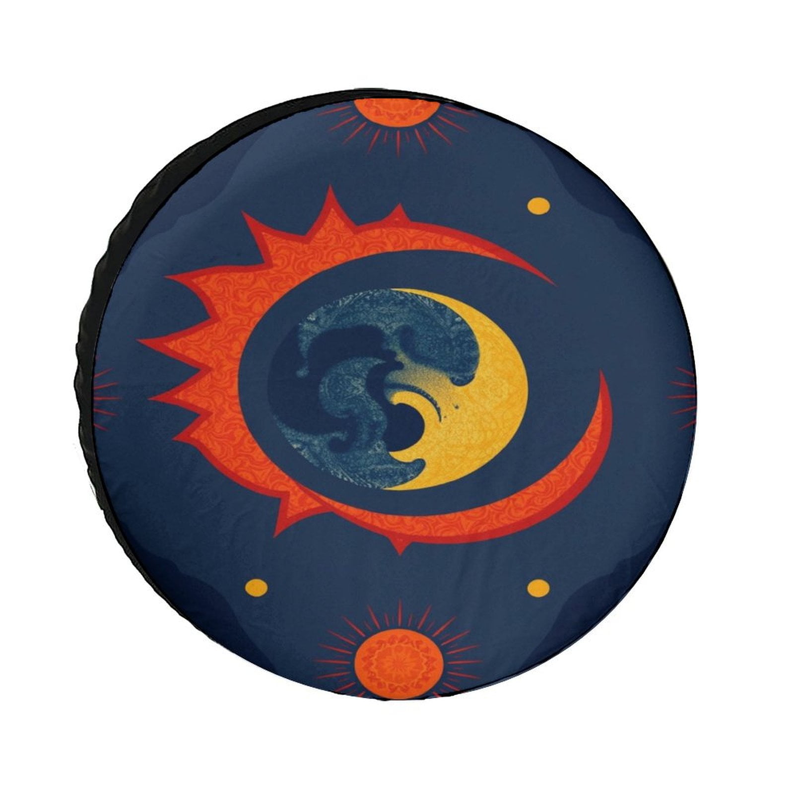 Abstract Moon And Sun Design Spare Tire Cover Weatherproof Wheel Camper ...