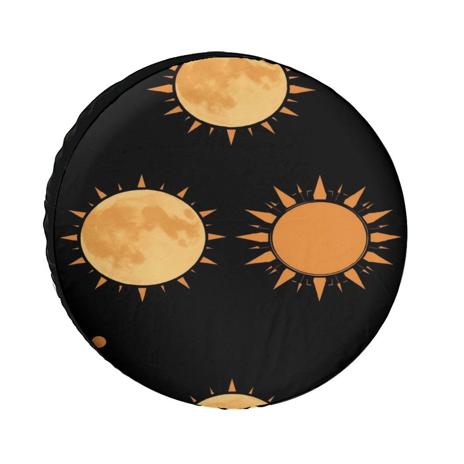 Abstract Moon And Sun Design Spare Tire Cover Weatherproof Wheel Camper ...
