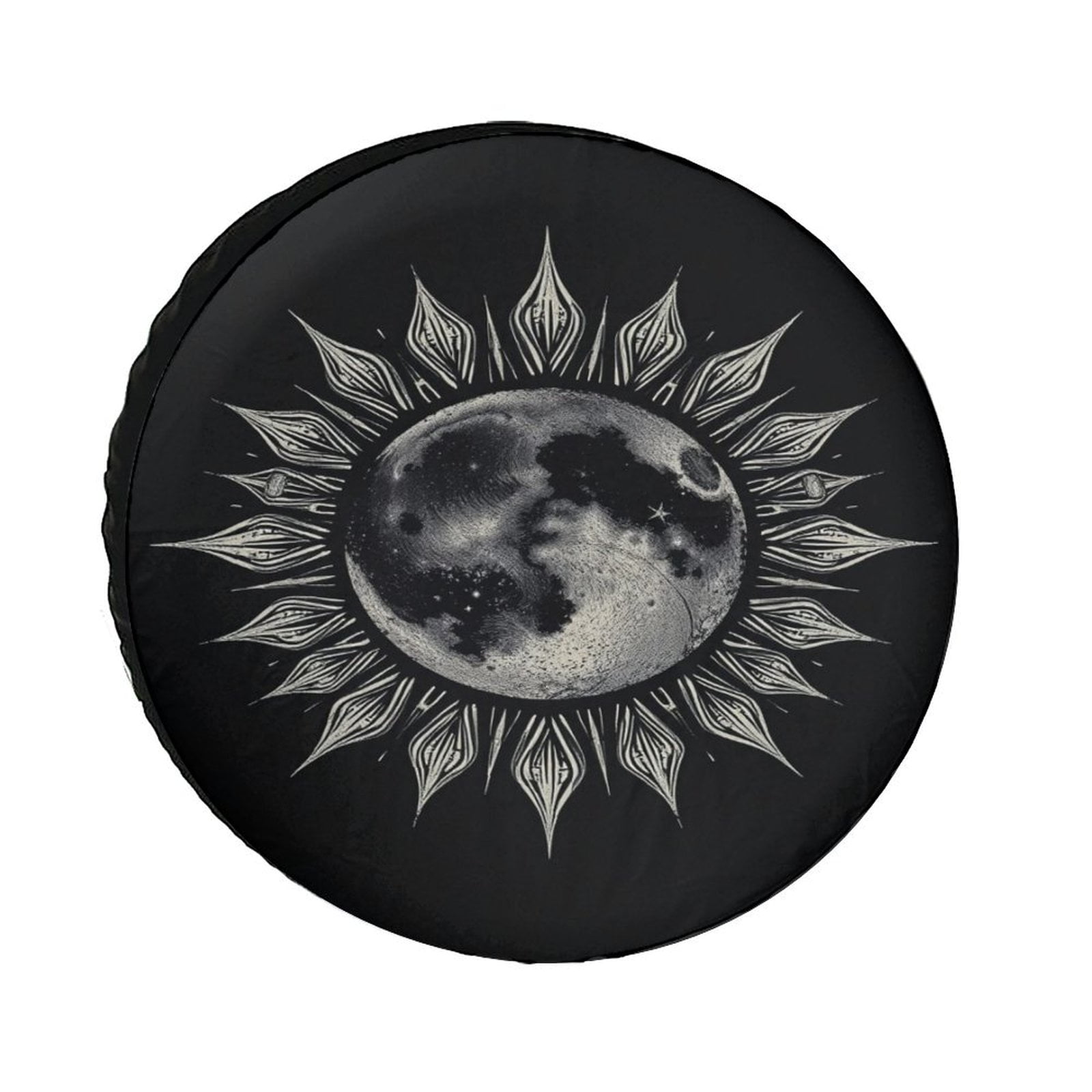 Abstract Moon And Sun Design Spare Tire Cover Weatherproof Wheel Camper ...