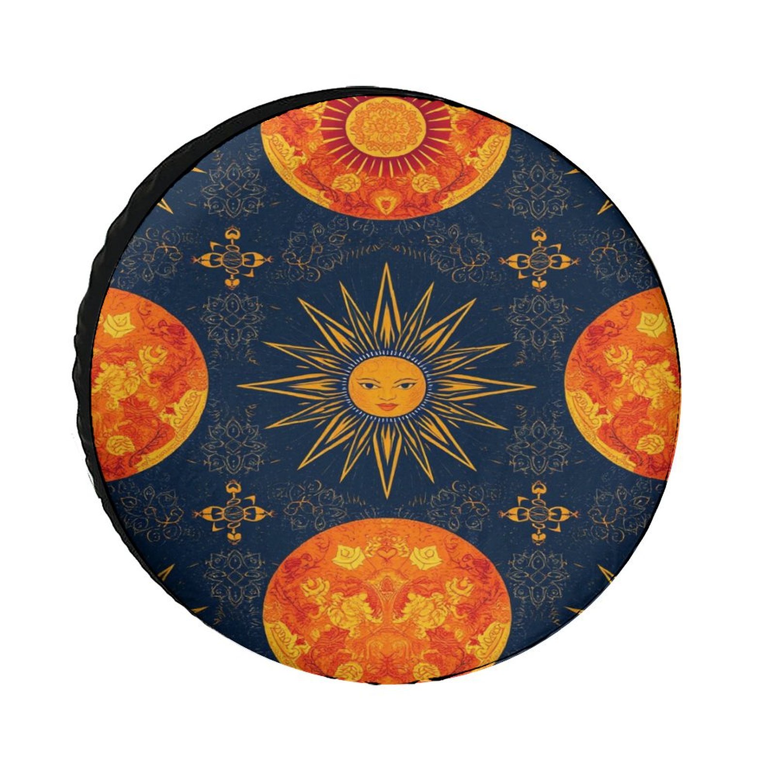 Abstract Moon And Sun Design Spare Tire Cover Weatherproof Wheel Camper ...