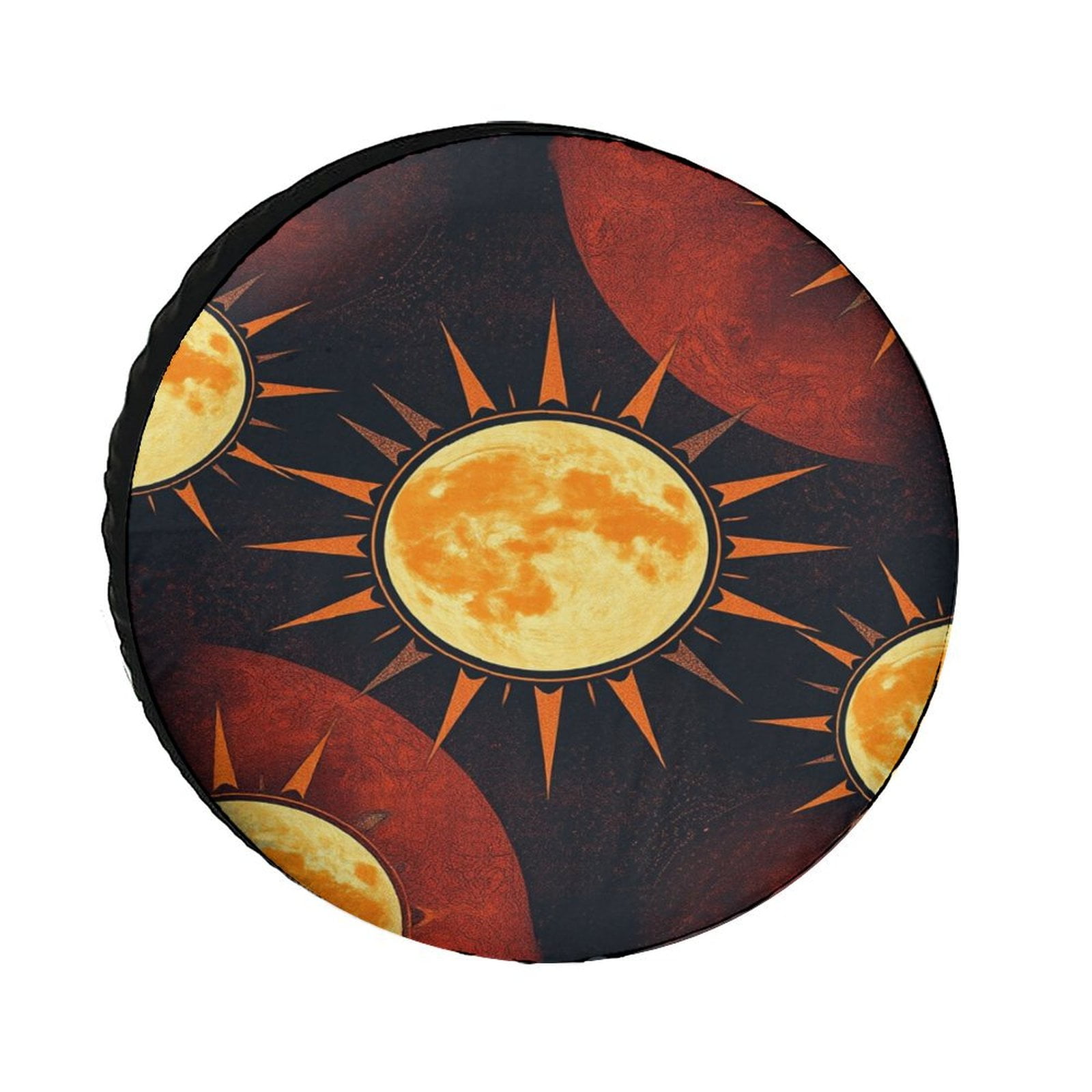 Abstract Moon And Sun Design Spare Tire Cover Weatherproof Wheel Camper ...