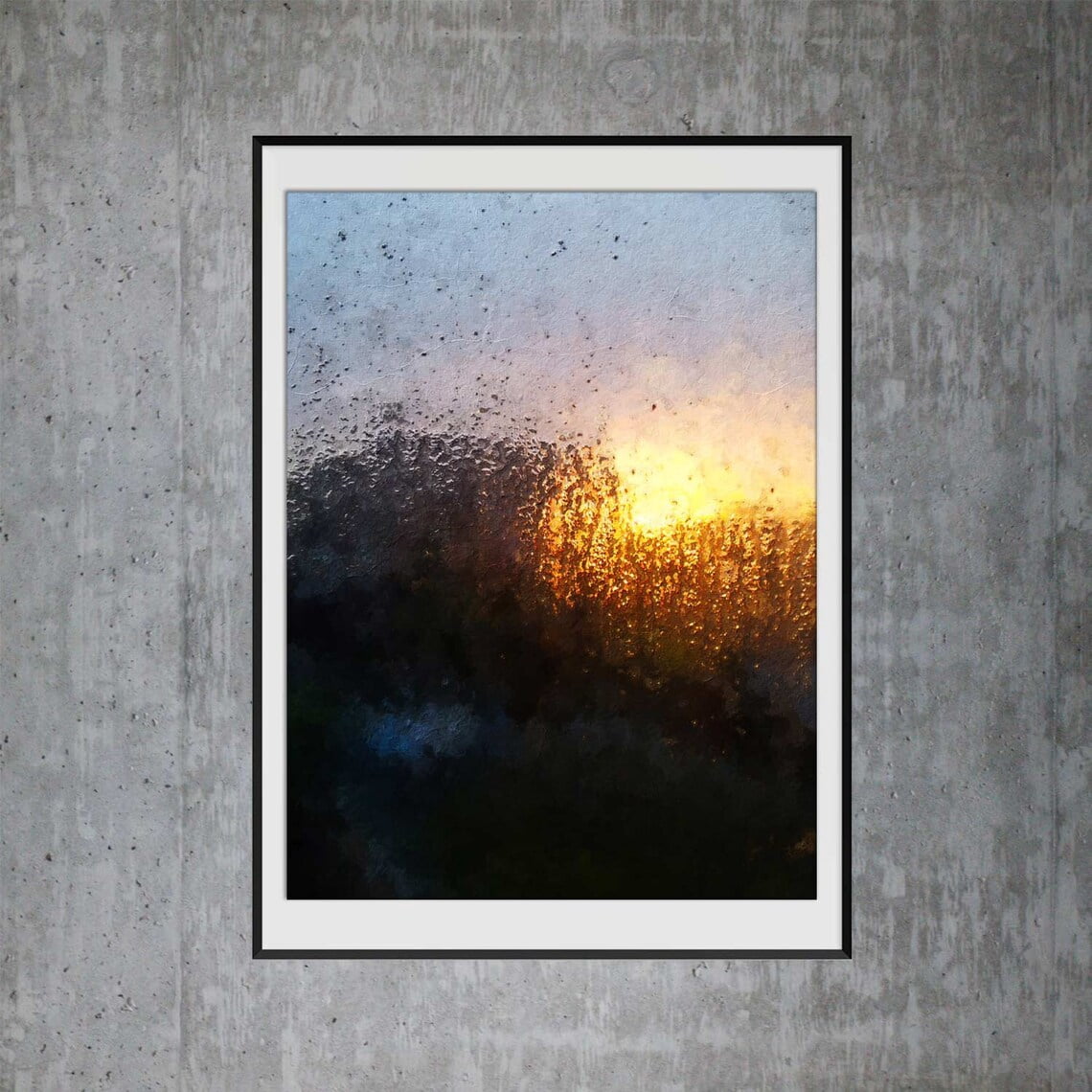 Abstract Morning Sunrise Window Dew Graphic Conceptual Wall Art ...