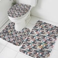 Abstract Mottle Bathroom Rugs Set Pentagram Perforated Head Non Slip ...