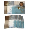 Abstract Mottled Cotton Linen Placemats Set of 6, Brown Beige Vintage ...