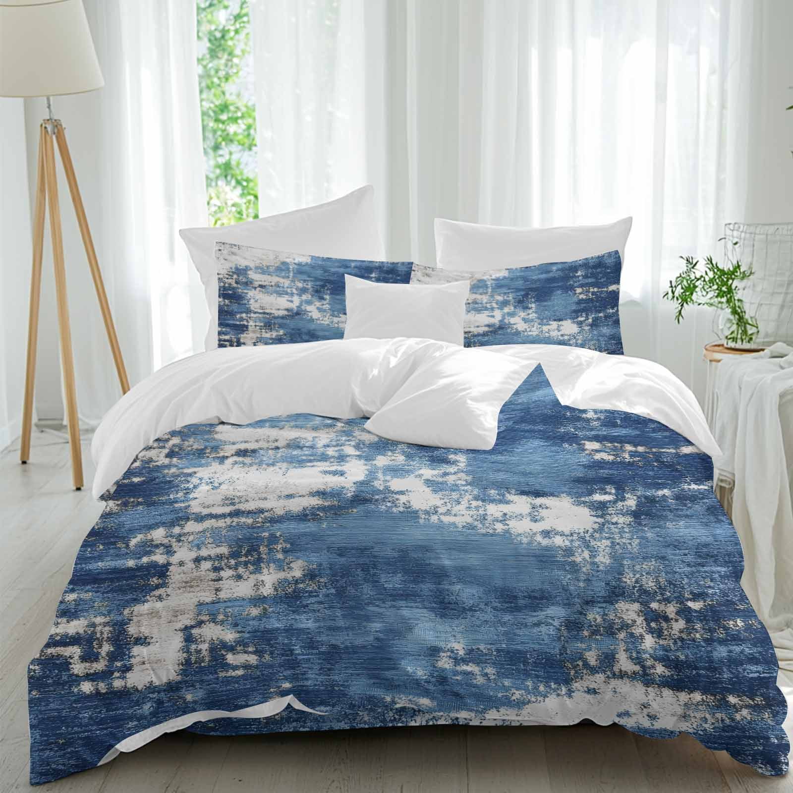 Abstract Mottled Texture 4 Piece Duvet Cover Set Twin Size Retro Gary ...