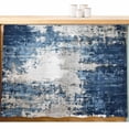 Abstract Mottled Texture Cabinet Curtains Gray Blue Gradient Sink Skirt ...
