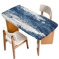 Abstract Mottled Texture Fitted Rectangle Tablecloth 30" x 60" Blue ...