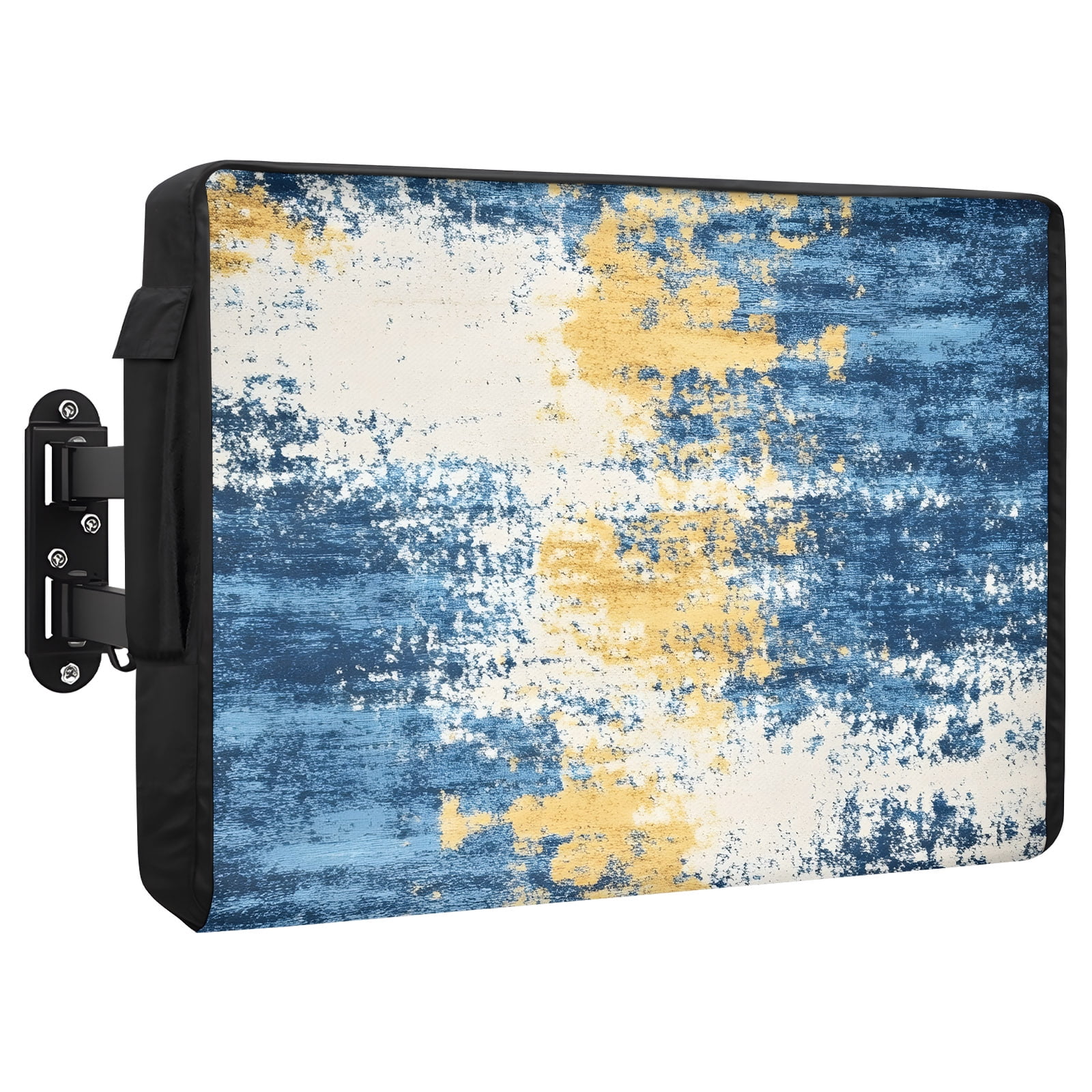 Abstract Mottled Texture Outdoor TV Cover 48 to 50 Inch Retro Yellow ...