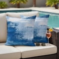 Abstract Mottled Texture Outdoor Throw Pillow Covers Set of 2, White ...