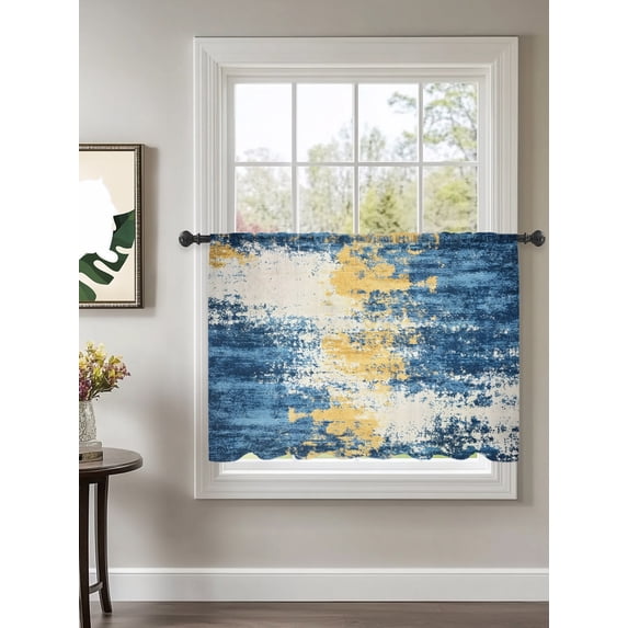 Abstract Mottled Texture Sheer Curtains 54 Inch Long 1 Panel Retro ...