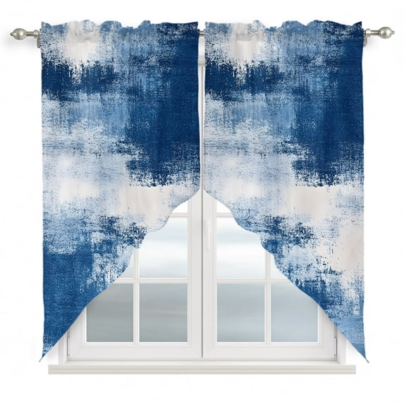 Abstract Mottled Texture Swag Curtain Valance for Window 2 Panels Retro ...
