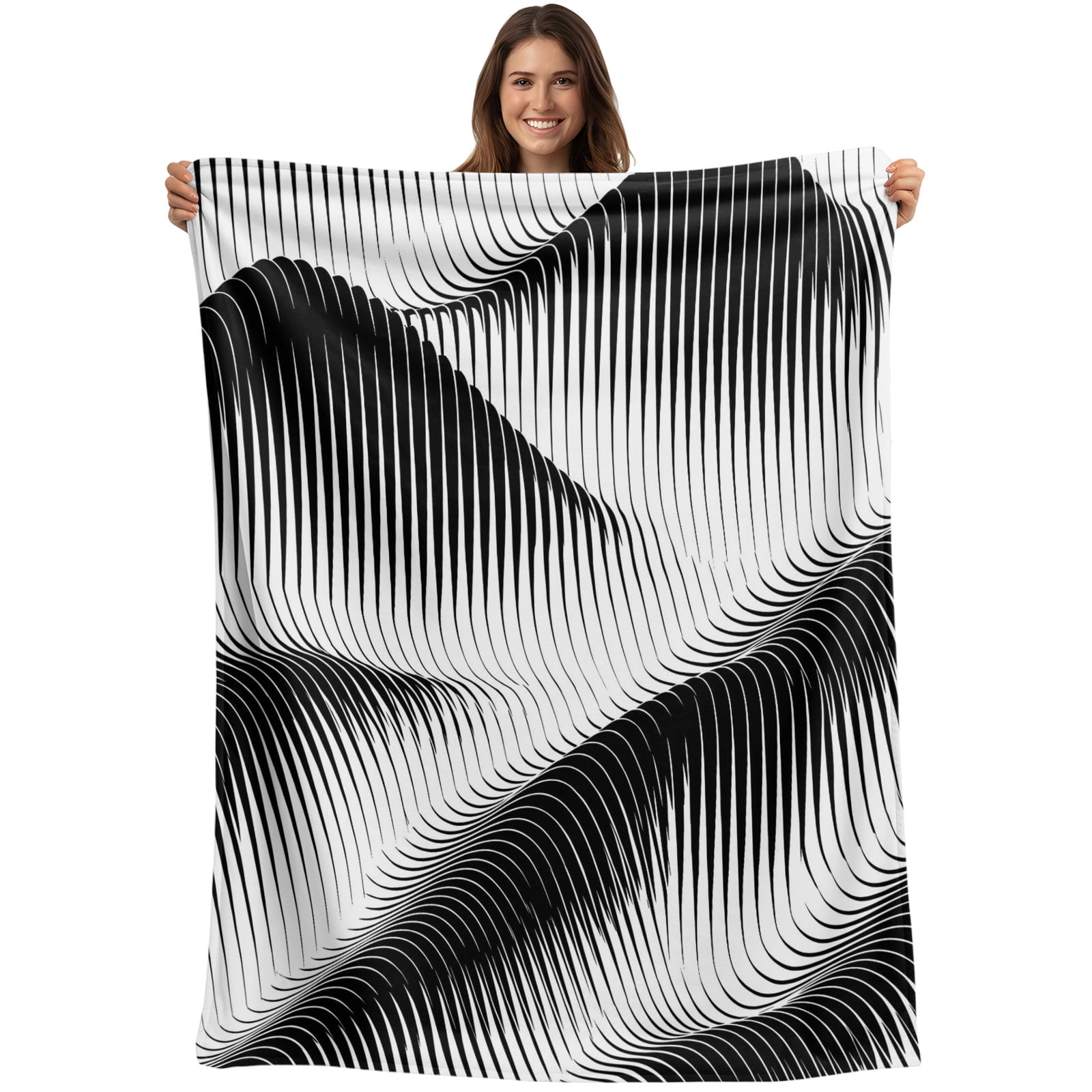 Abstract Mountain Blanket Soft Cozy Warm Throw Blanket for Couch, Plush ...