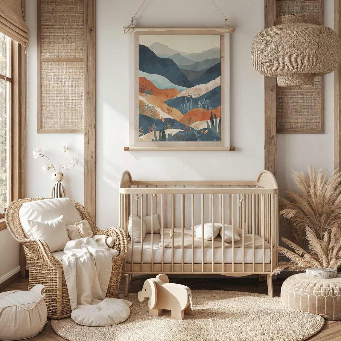 Abstract Mountain Landscape Print ~ Nursery Wall Art ~ Kids Posters ...