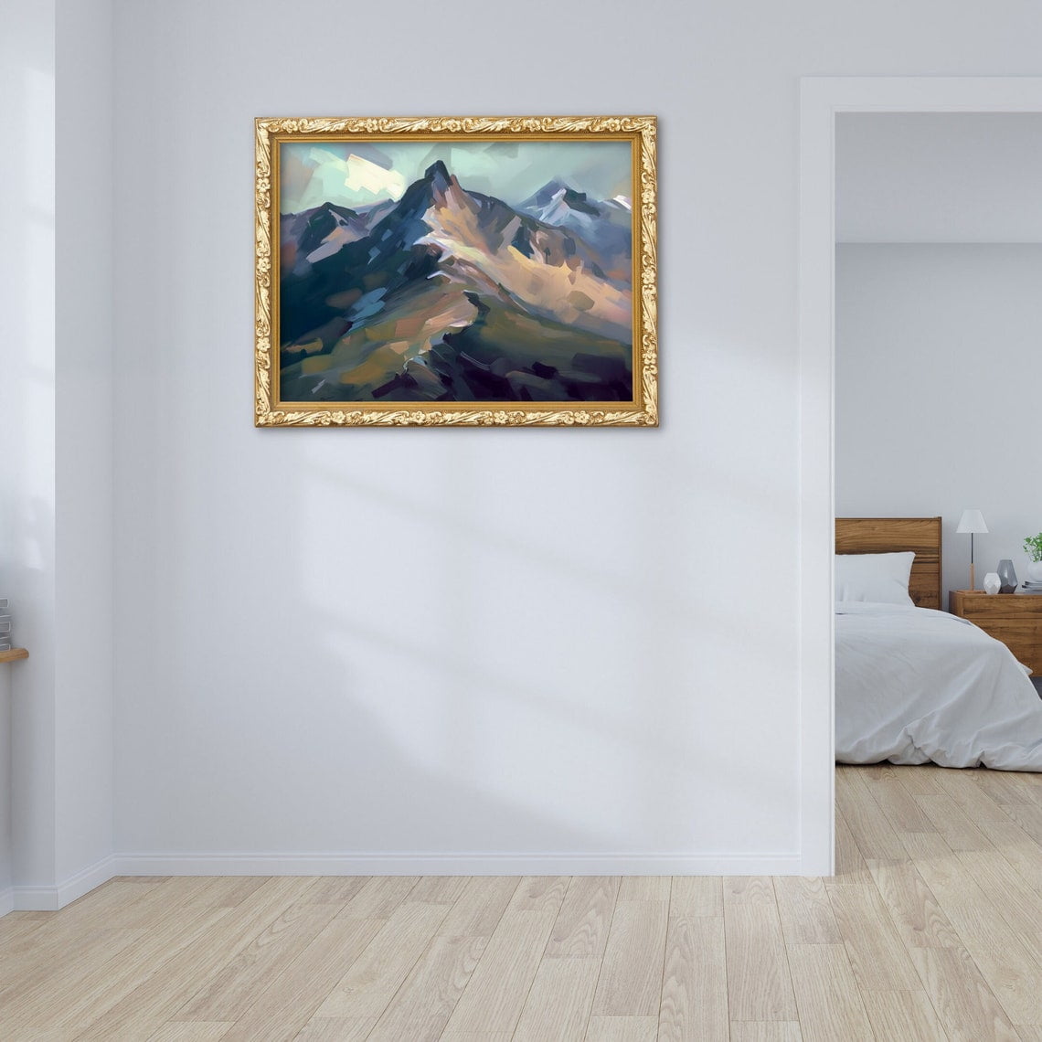 Abstract Mountain Landscape, Wall Art Home Decor UNFRAMED Poster, Wall ...