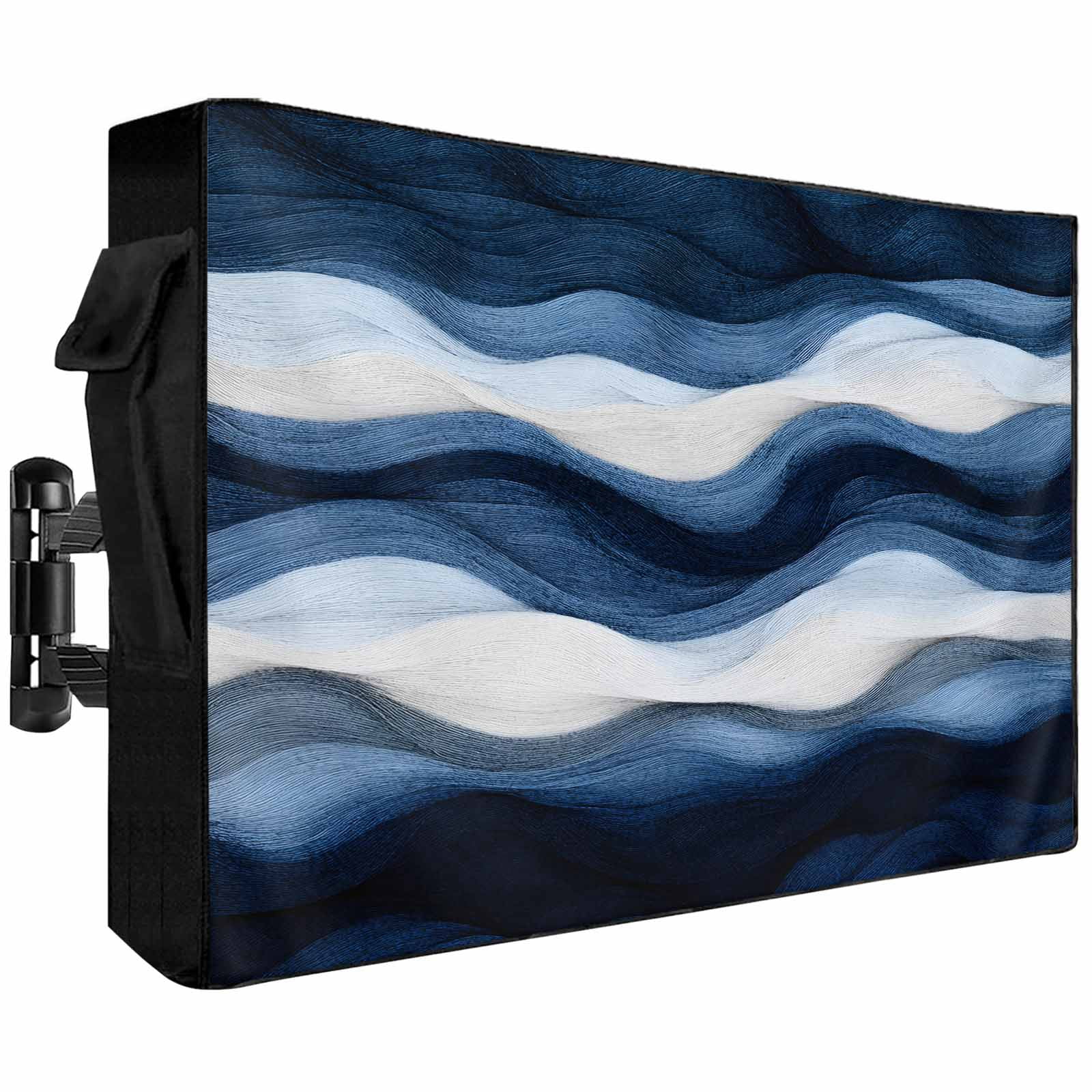 Abstract Mountain Outdoor TV Cover 48 to 50 inch Watercolor White Navy ...