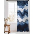 Abstract Mountain Sheer Curtains 108 Inch Long 1 Panel Watercolor White ...
