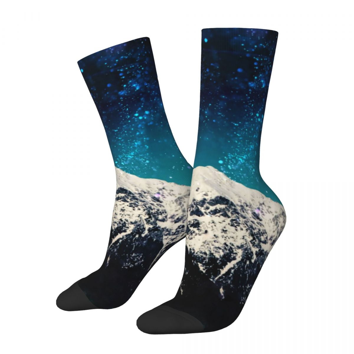 Abstract Mountain Socks Galaxy Print Funny Stockings Spring Anti ...
