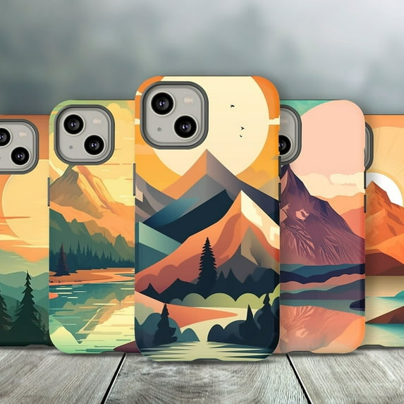 Abstract Mountain Stylish Nature Inspired Phone Case 17 16 15 14 13 12 ...