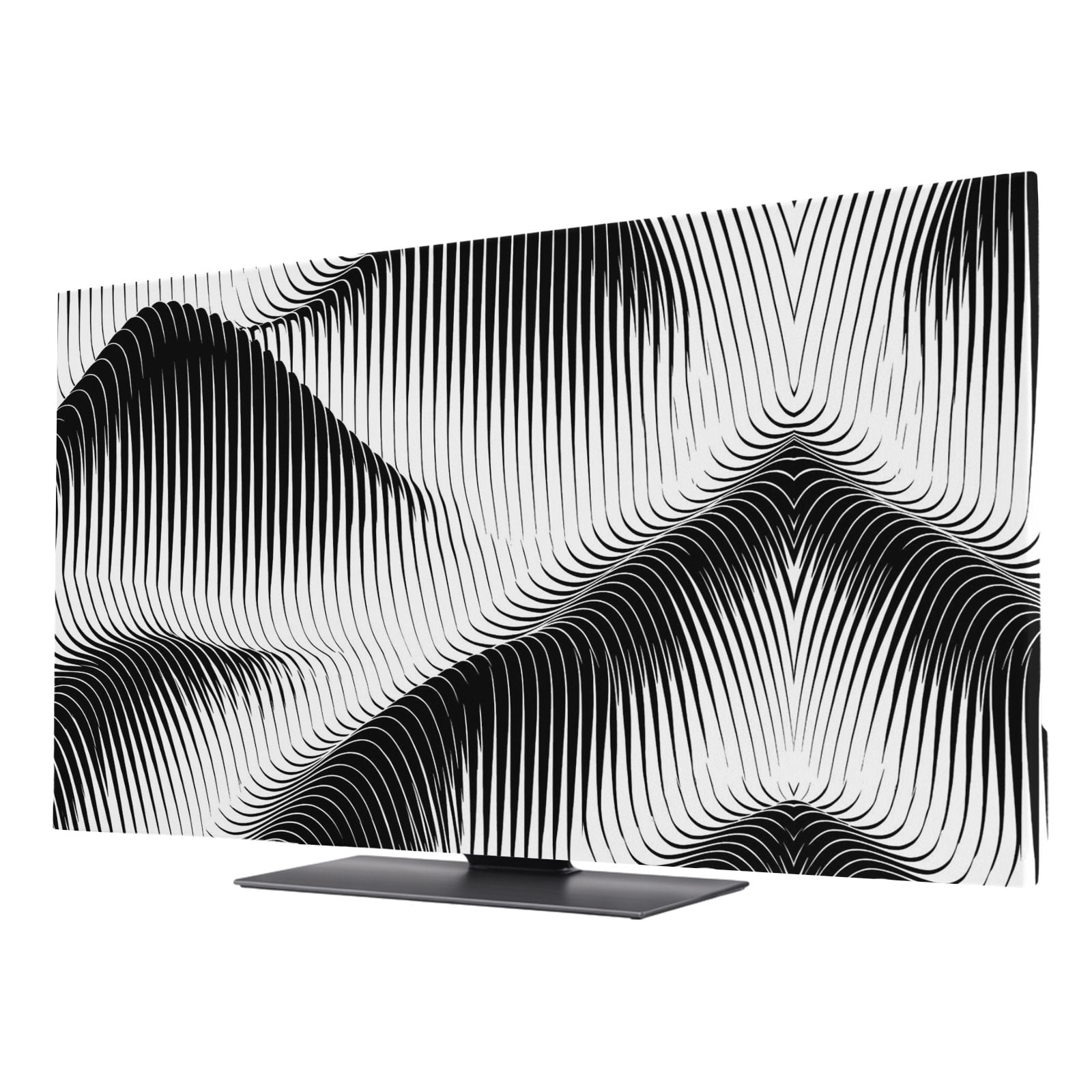 Abstract Mountain TV Cover for 55 Inch Screen,Stretch Fabric Dustproof ...