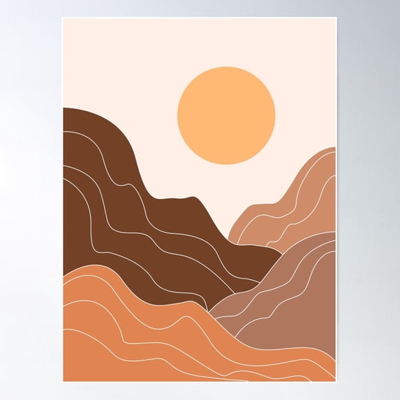 Abstract Mountains 02 - Modern Minimal Contemporary Abstract ...
