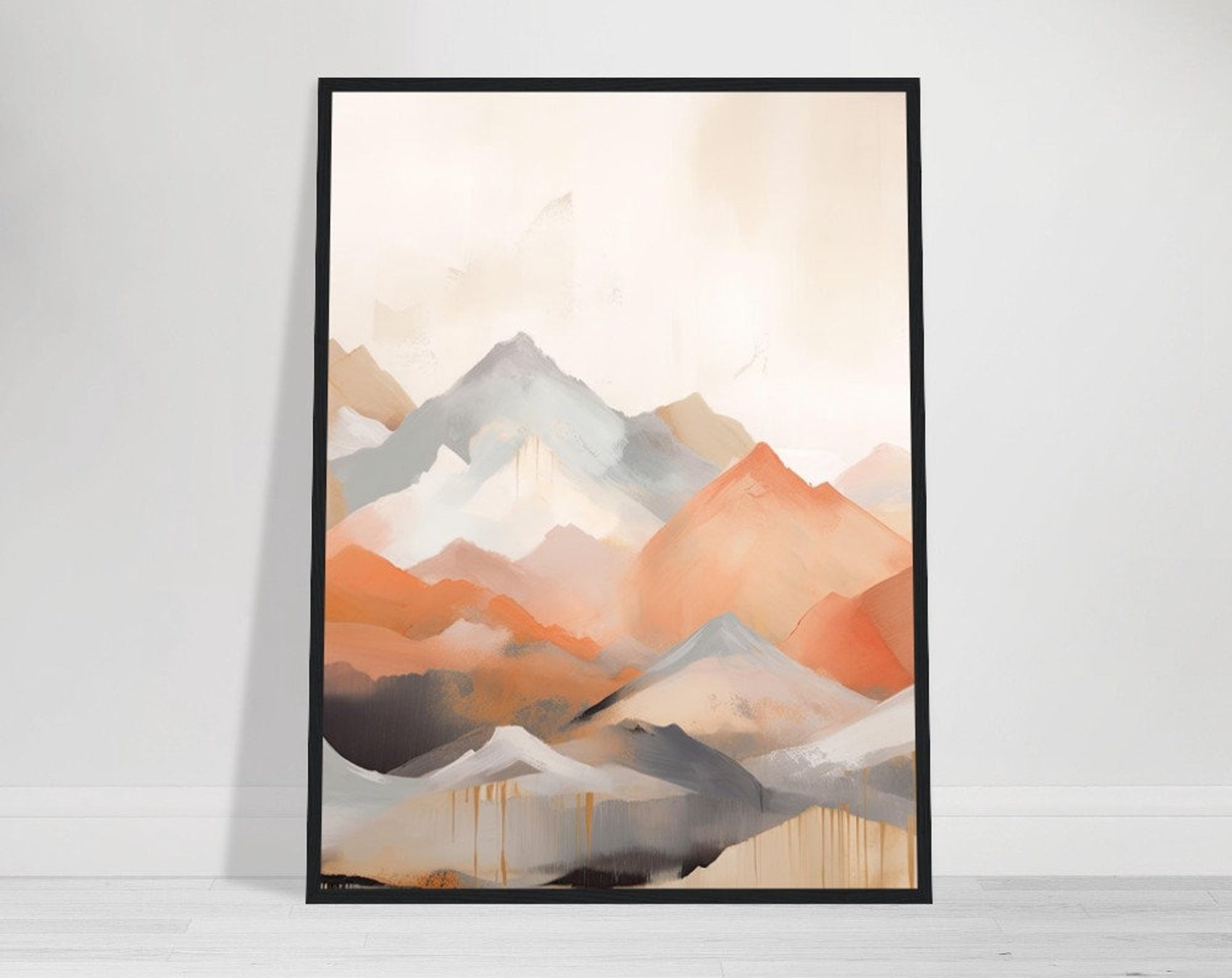 Abstract Mountains Poster Print Abstract Desert Landscape Contemporary ...