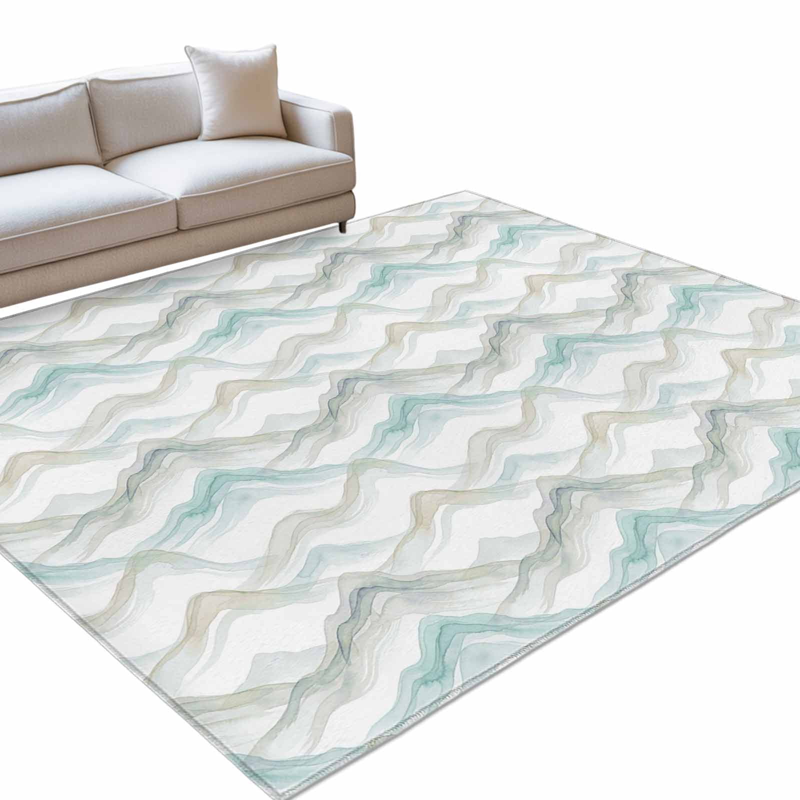 Abstract Mountains Washable Rug 5x7 Area Rug for Living Room Bedroom ...