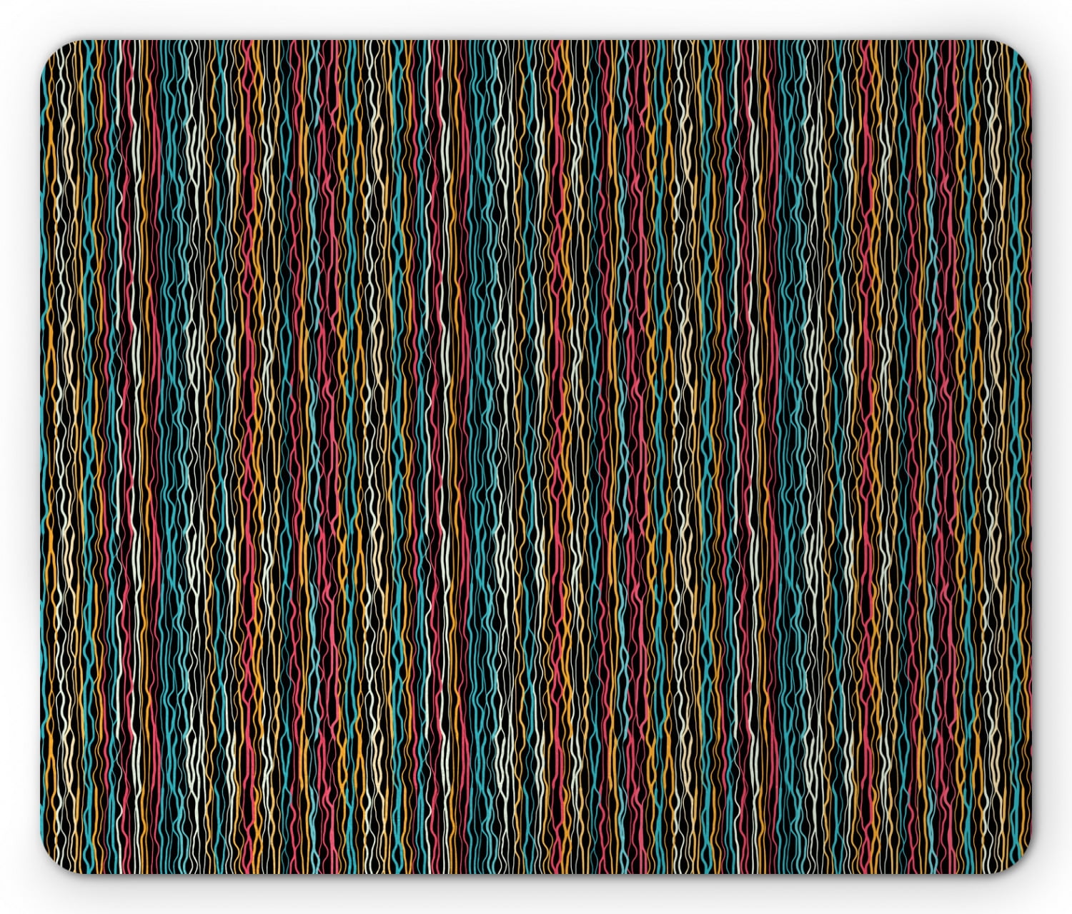 Abstract Mouse Pad, Modern Art Pattern with Vertical Wavy Lines in ...