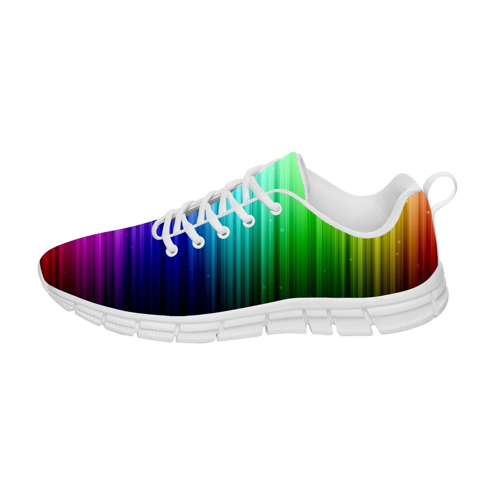 Abstract Multicolor Sports Shoes Mens Womens Teenager Sneakers Casual ...