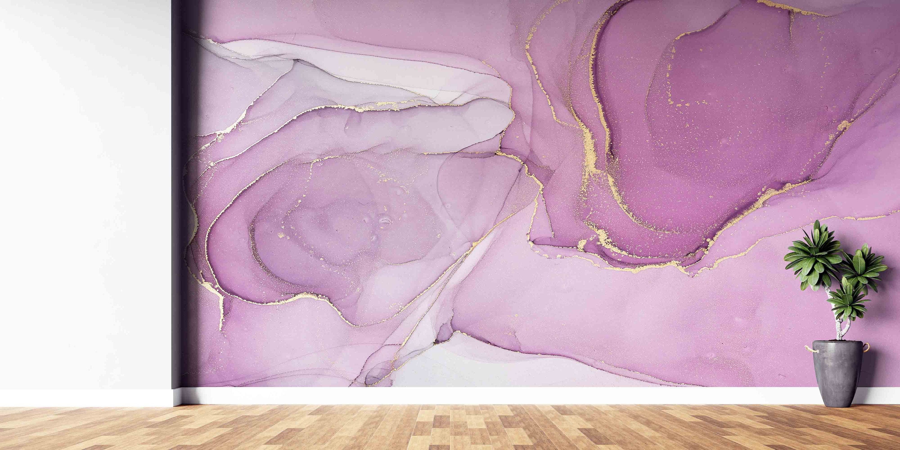 Abstract Mural, Bright Wallpaper, Alcohol Ink Wall Painting, Paper Wall ...