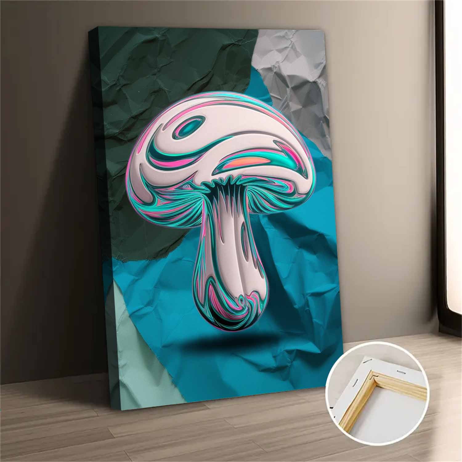 Abstract Mushroom Canvas Wall Art Print For Bedroom Living Room Decor ...