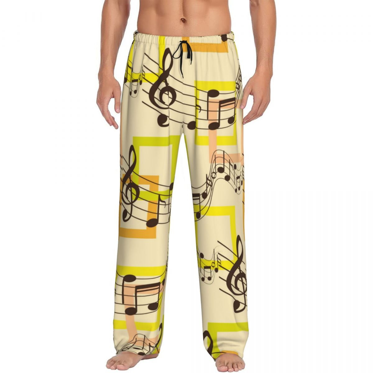 Abstract Music Note Treble Clef Men Sleep Bottoms Male Lounge Trousers ...